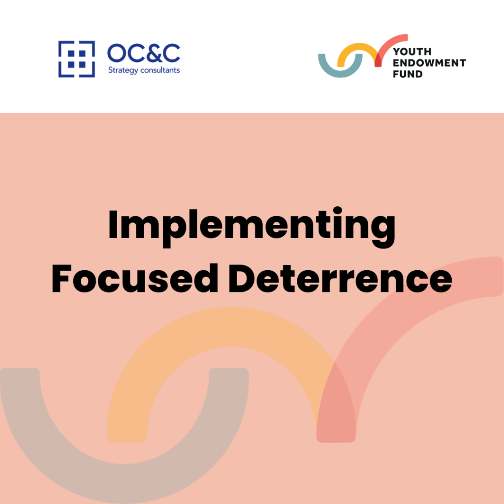 Focused deterrence guidance | Youth Endowment Fund